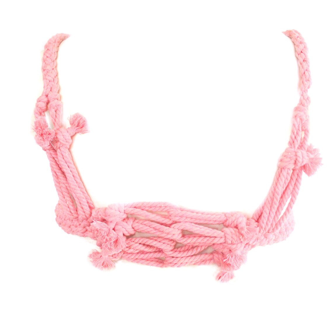 Shibari Rope Bra in Blush Pink. Adjustable Sliding Knot Back & - Etsy