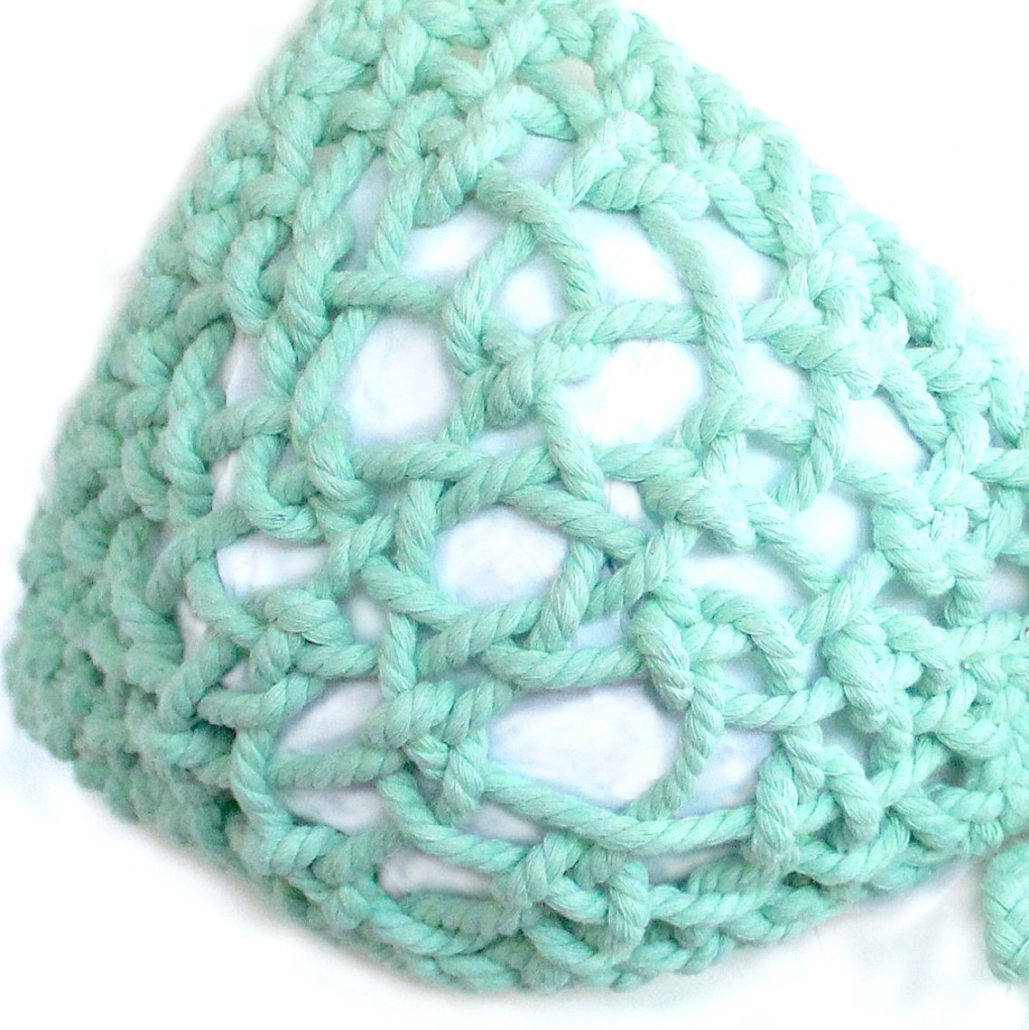 Shibari Rope Bra in Teal. Adjustable Sliding Knot Back & Straps ...