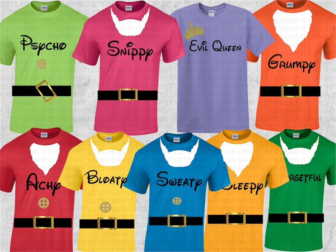 Funny Dwarf Shirts, 7 Dwarfs of Menopause, Group Dwarfs Shirts ...