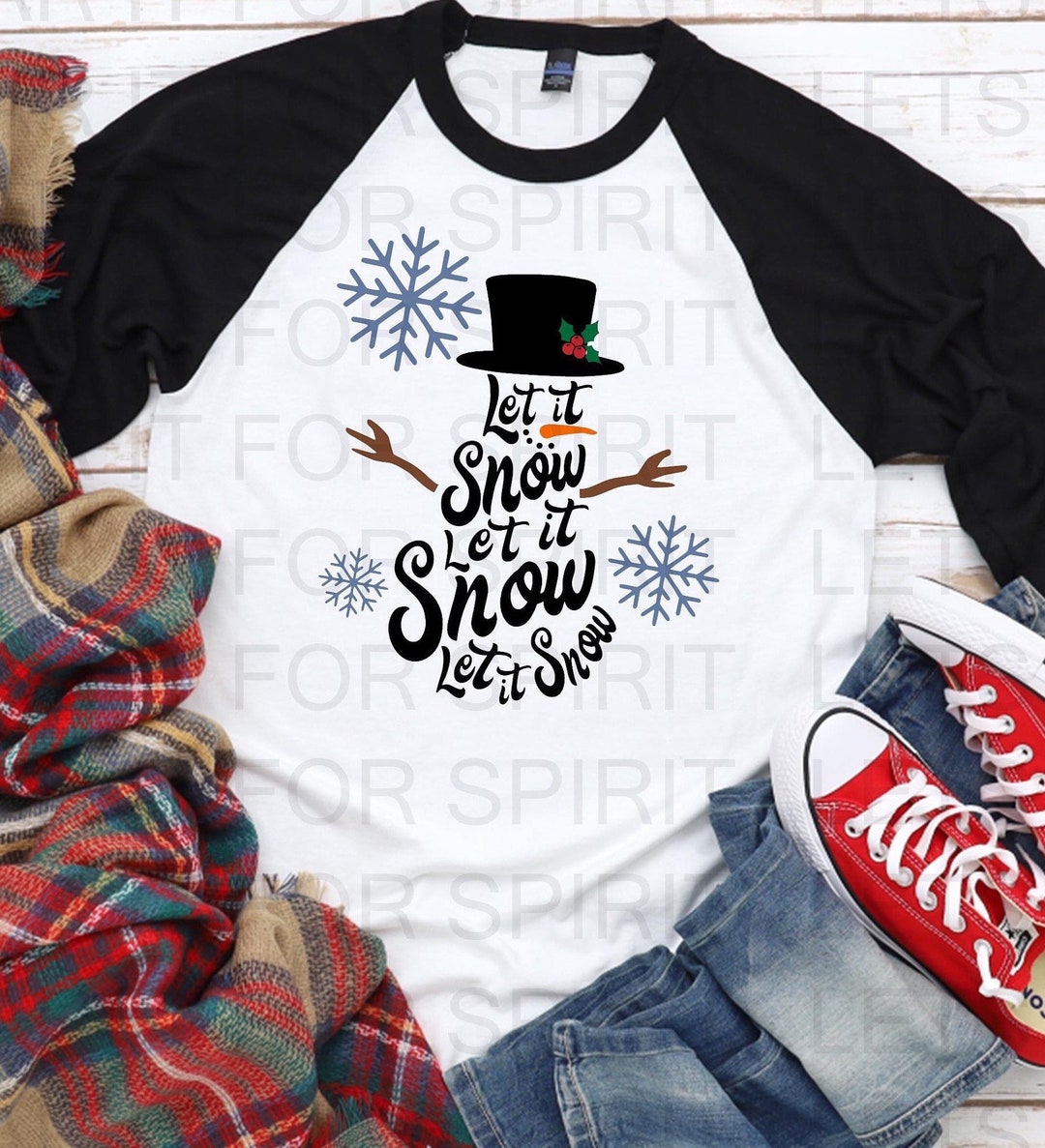 Christmas Shirt Snowman Shirt Let It Snow Snowman Shirt Winter Shirt ...