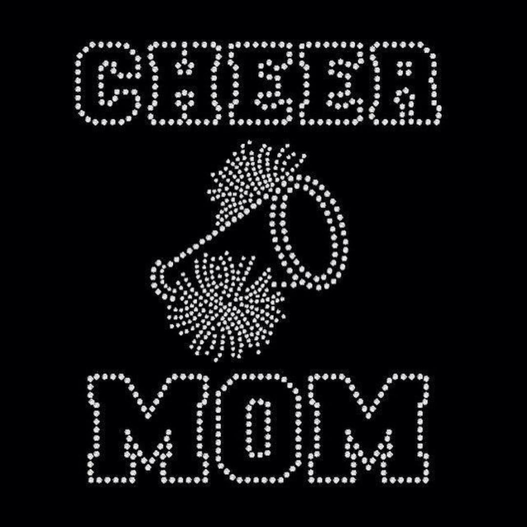 Cheer Mom Rhinestone Logo, Cheer Mom Rhinestone Transfer, Iron on ...
