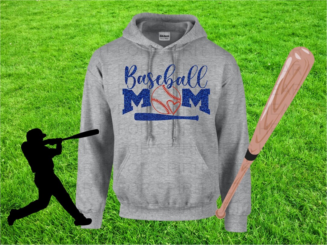 Baseball Mom Hoodie Baseball Mom Glitter Hoodie Baseball Mom Hoodie