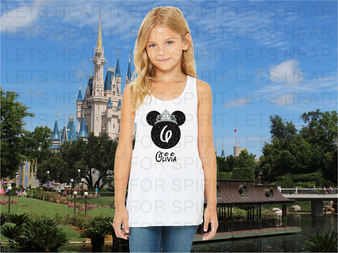 Disney Birthday Tank, Disney Glitter Tank, Girls Disney Glitter Tank ...