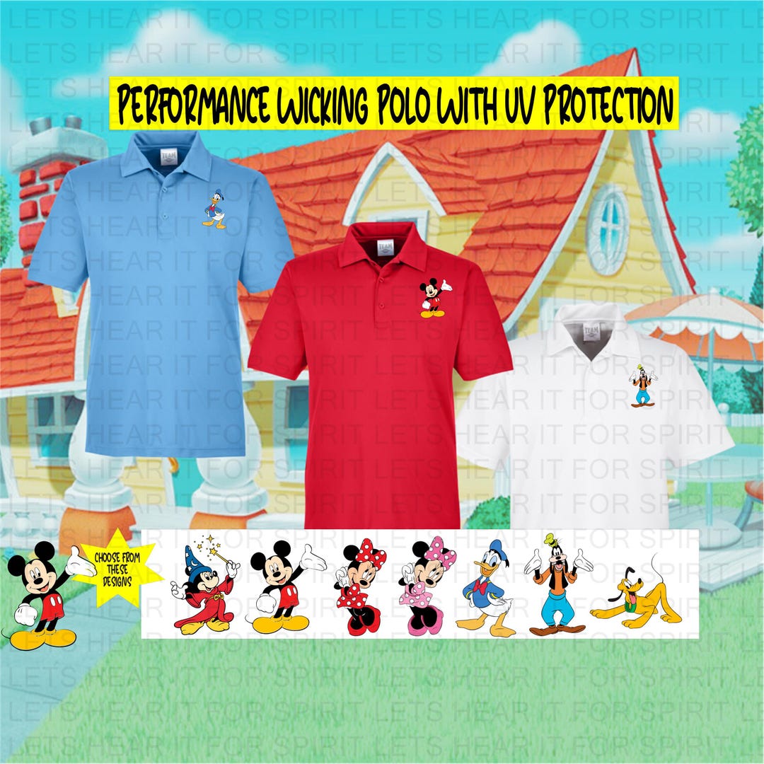Disney Performance Polo, Mens Disney Mickey Mouse Polo, Boys Disney ...