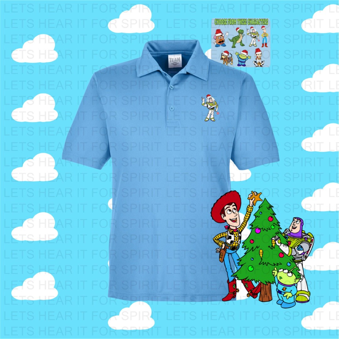 Toy Story Christmas Polo, Disney Chrisstmas Toy Story Performance Polo ...