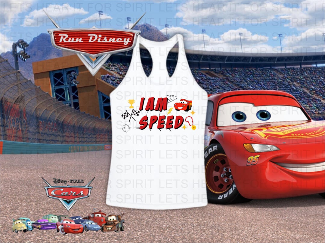 Disney Marathon Shirt Tank, Disney Cars Themed Running Shirt, Marathon ...