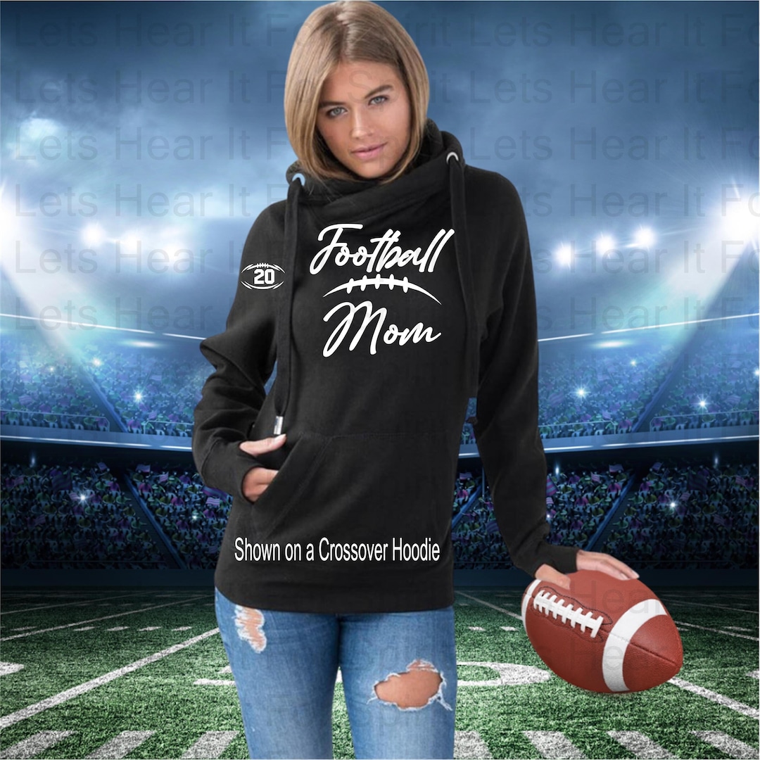 Football Mom Hoodie Shirt, Football Mom Hooded Sweatshirt, Personalized ...