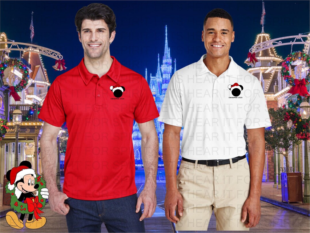 Disney Christmas Polo, Mickey Performance Golf Polo, Mens Disney ...