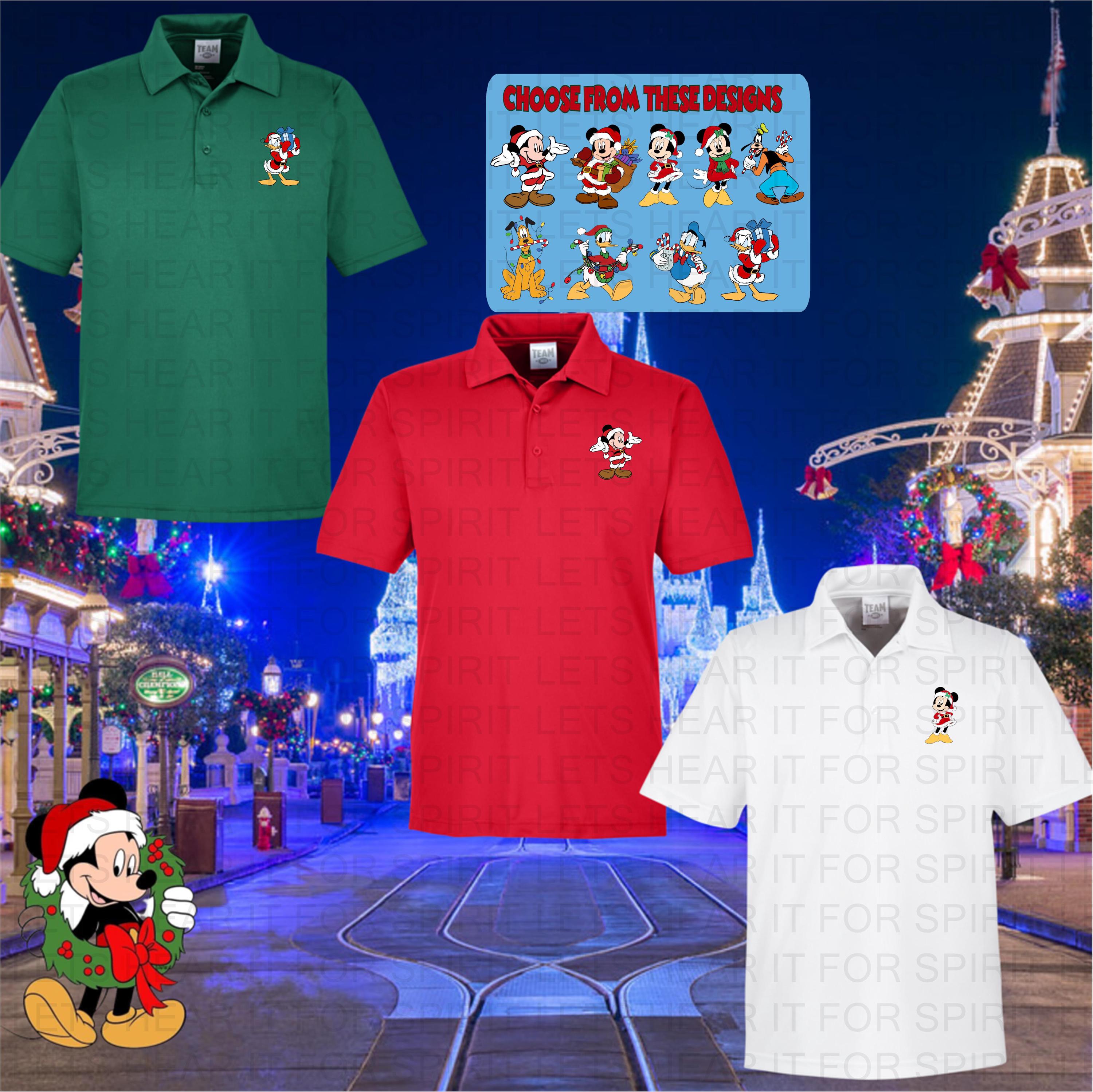 Disney Christmas Performance Polo, Mens Christmas Disney Mickey Mouse ...