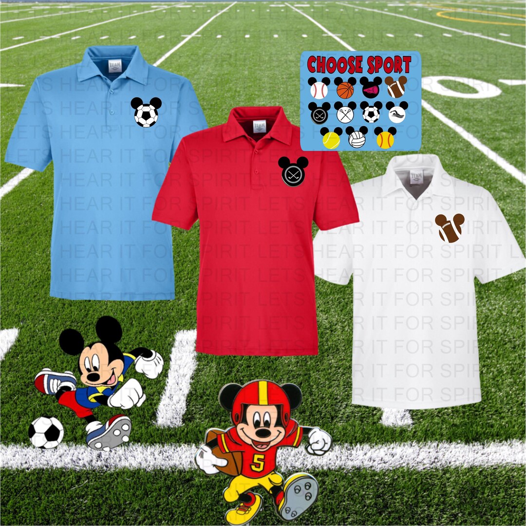 Disney Performance Polo, Mens Dri-fit Disney Polo, Boys Polo, Moisture ...