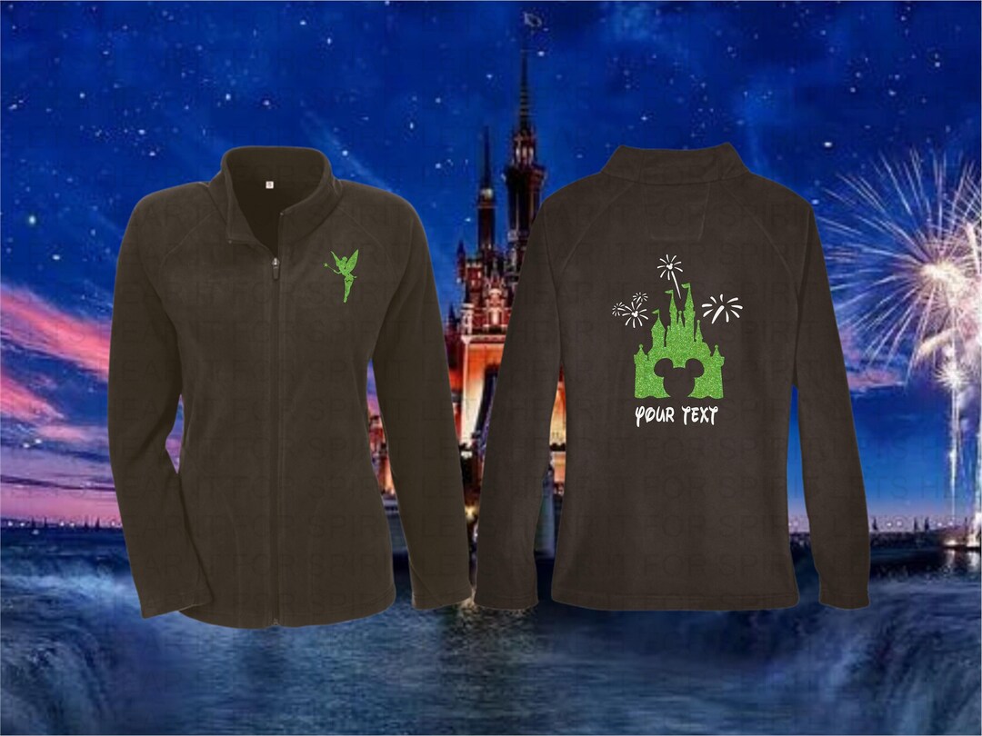 Disney Fleece Jacket, Ladies Tinkerbell Disney Full Zip Jacket, Disney ...