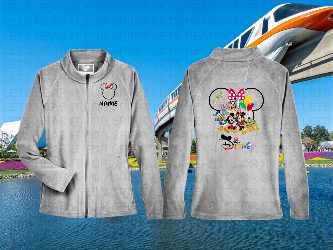 Disney Fleece Jacket, Ladies Disney Full Zip Jacket, Disney Glitter ...