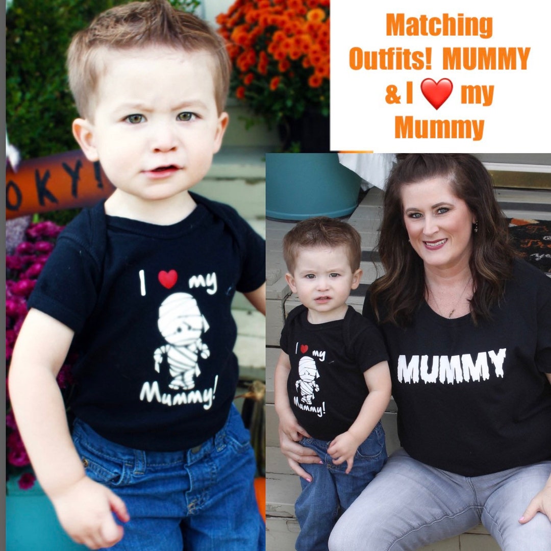 I Love My Mummy, Halloween Matching Outfits, Mom and Me Matching Tees ...