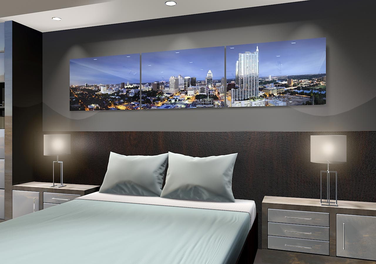 Austin Texas Panoramic Skyline 3 Panel Triptych Metal Print. Skylines ...