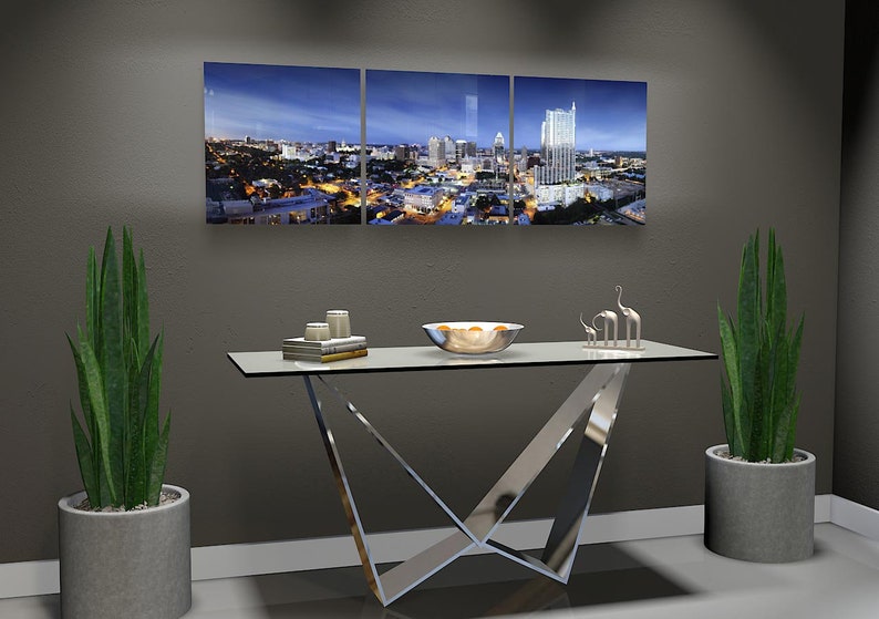 Austin Texas Panoramic Skyline 3 Panel Triptych Metal Print. Skylines ...