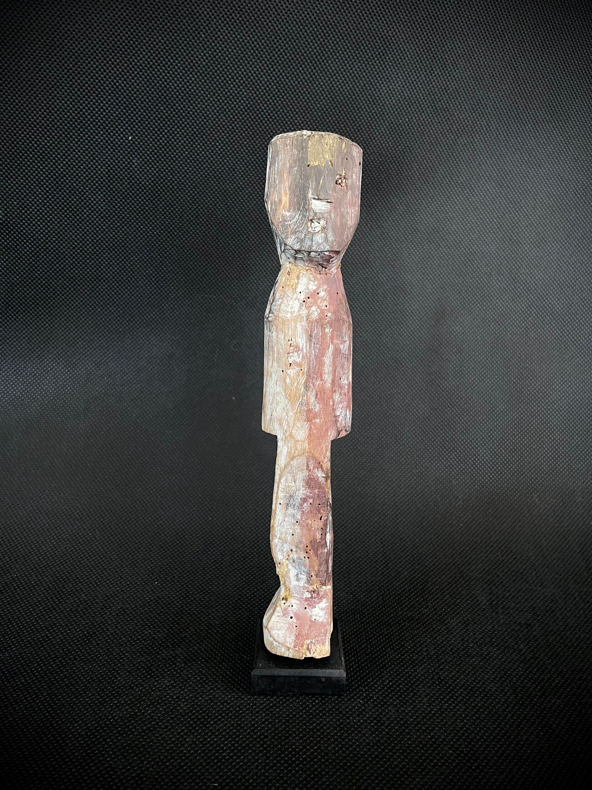 Tribal Statue From Ghana Adan, Ada People Statue With White Kaolin ...
