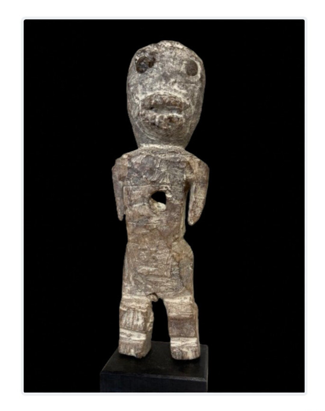 Ewe Tribe Statue, Togo African Art, White Kaolin Patina, 9" Tall - Etsy