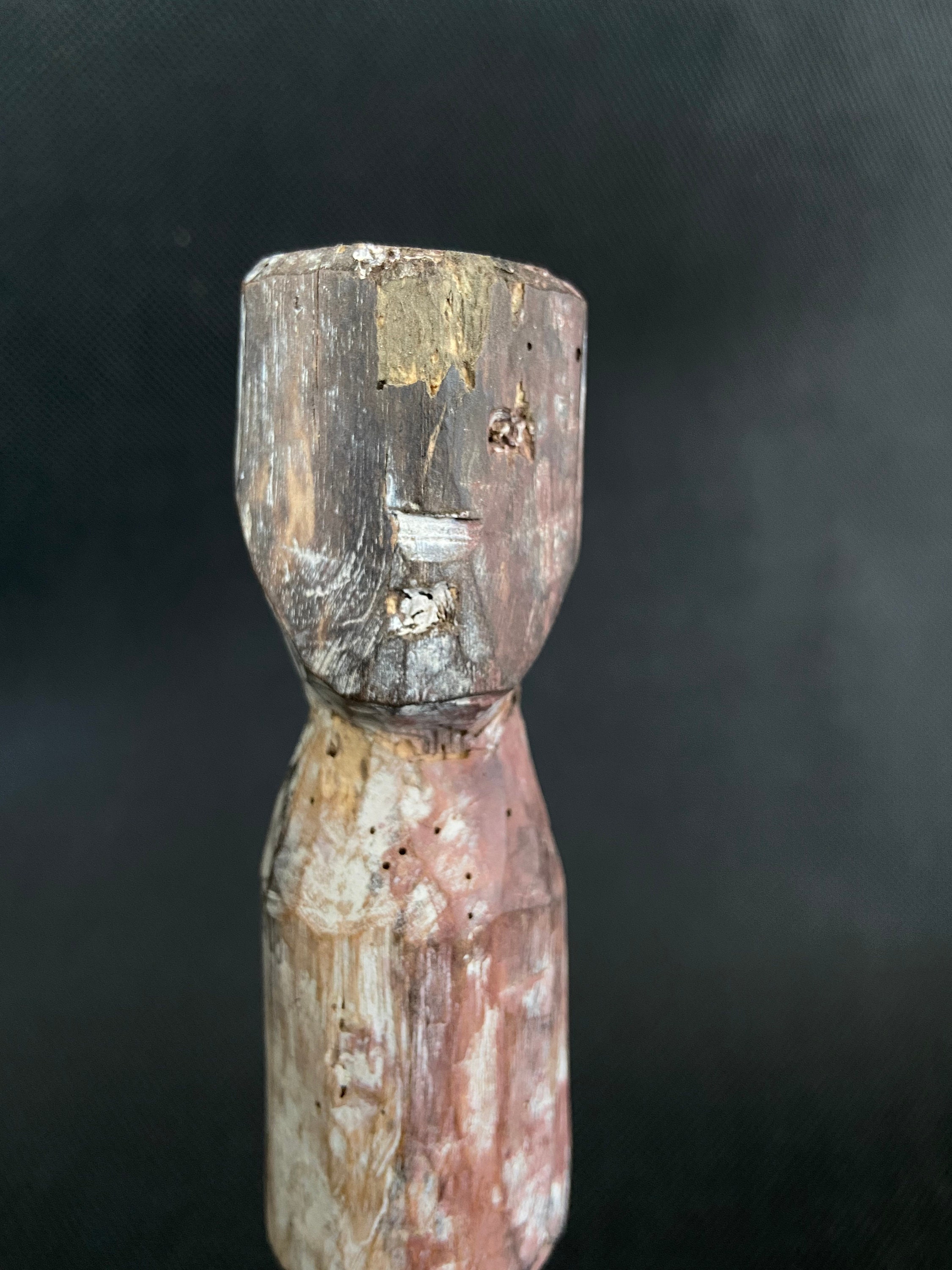 Tribal Statue From Ghana Adan, Ada People Statue With White Kaolin ...