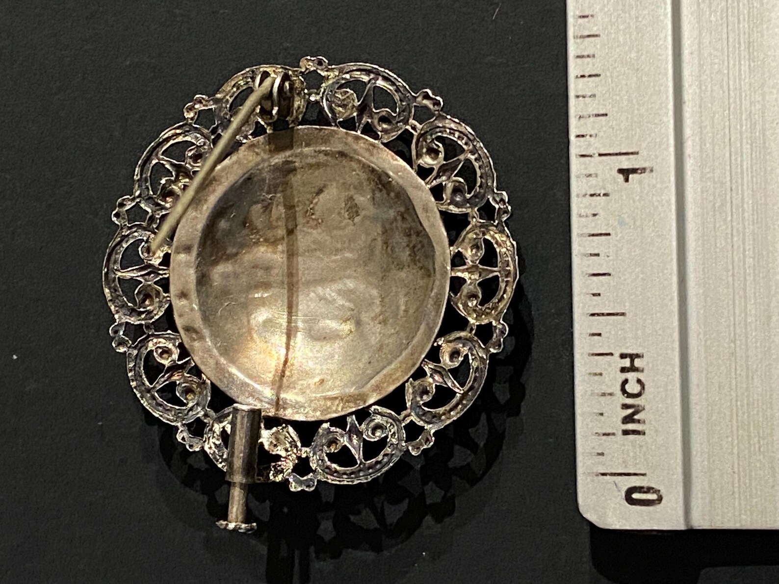 Antique Silver Arabic Calligraphy Brooch With Lovely Old Worn Patina ...