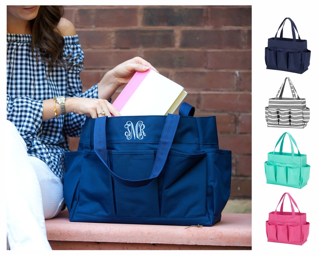 Personalized Mint Carry All, Gift for Her, Tailgate Bag, Monogramed ...