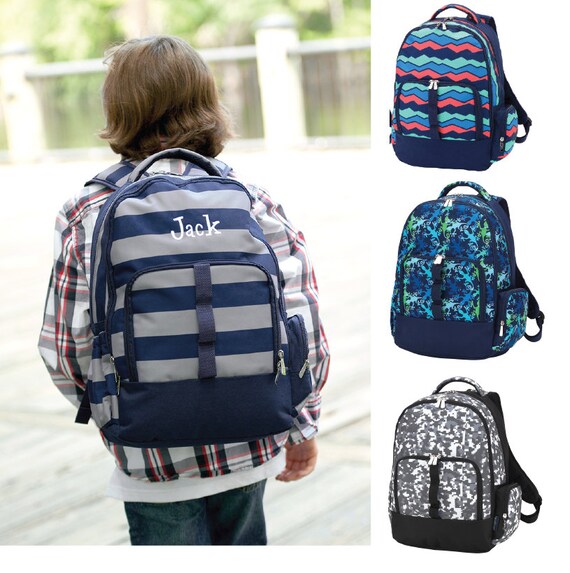 Monogrammed Boys School Backpack Travel Backpack | Etsy