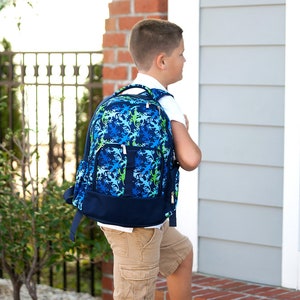 Monogrammed Boys School Backpack Travel Backpack | Etsy