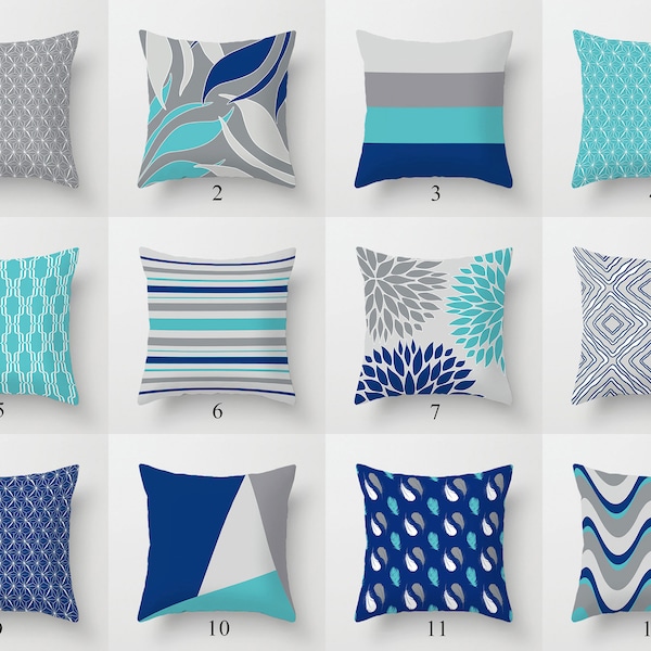 Blue Sofa Cushions - Etsy