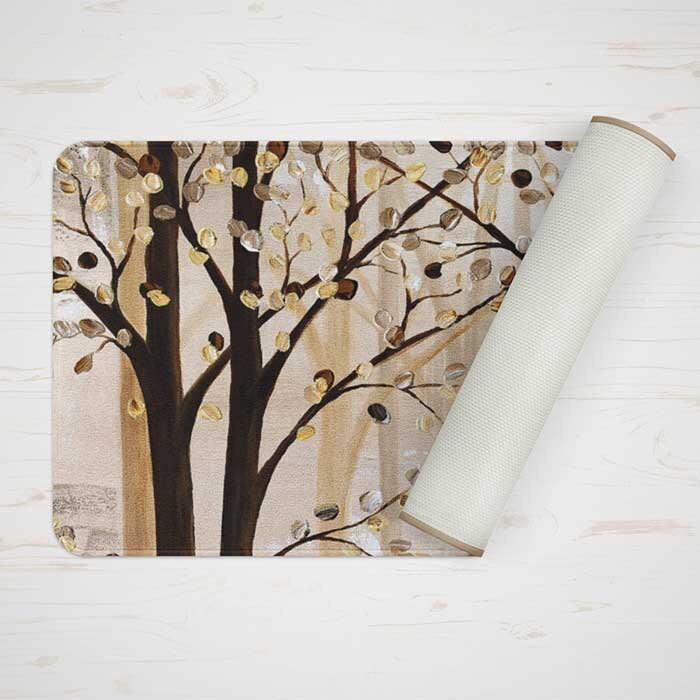 Beige Brown Trees Shower Curtain Nature Forest Art Neutral | Etsy