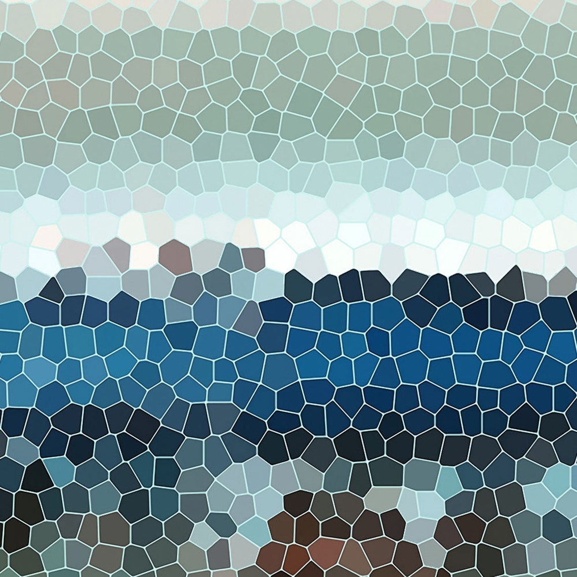 Beach Duvet Cover Abstract Art Ocean Bedding Set Aqua Blue - Etsy