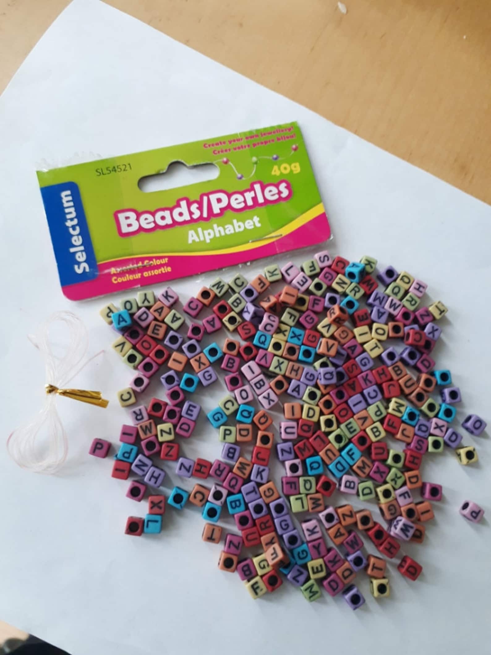 Alphabet Beads Numbers Letter Cubes Kit for Jewelry Making - Etsy