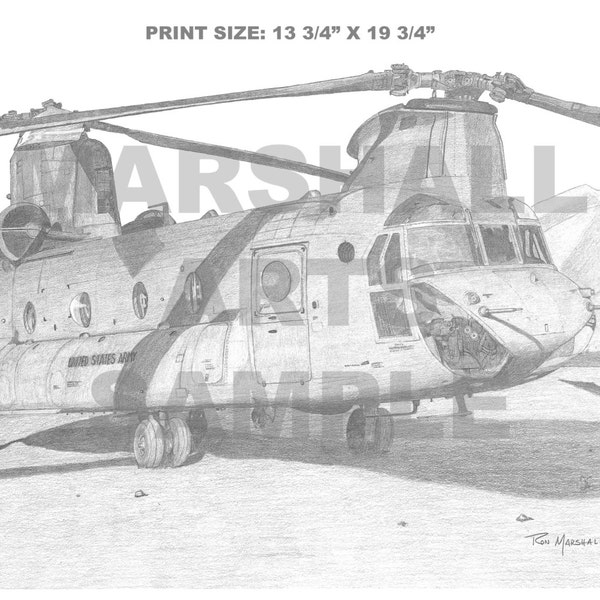 Chinook Helicopter Print - Etsy