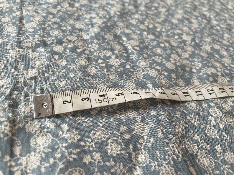 Vintage Country House Fabric 50 X 120 Cm : Flowers Grey - Etsy