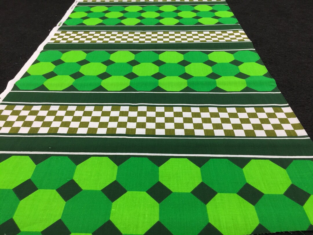 German 70s Vintage Stoff Fabric Patchwork 50 Cm X55 Cm , Geometric ...