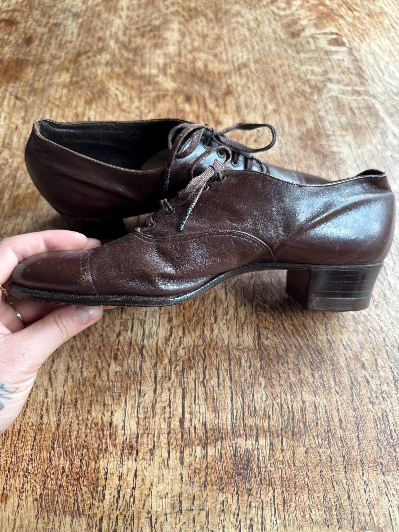 Vintage Women’s Antique Edwardian Shoes Pumps Heels Lace up Oxfords ...