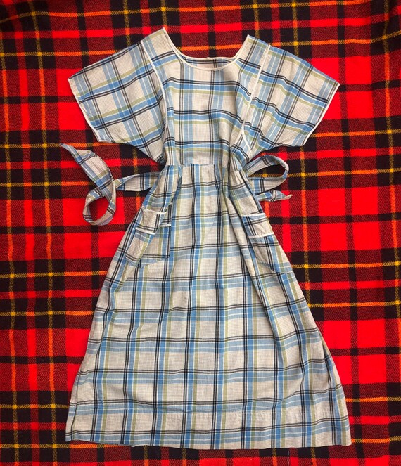 vintage 1920s cotton plaid - Gem