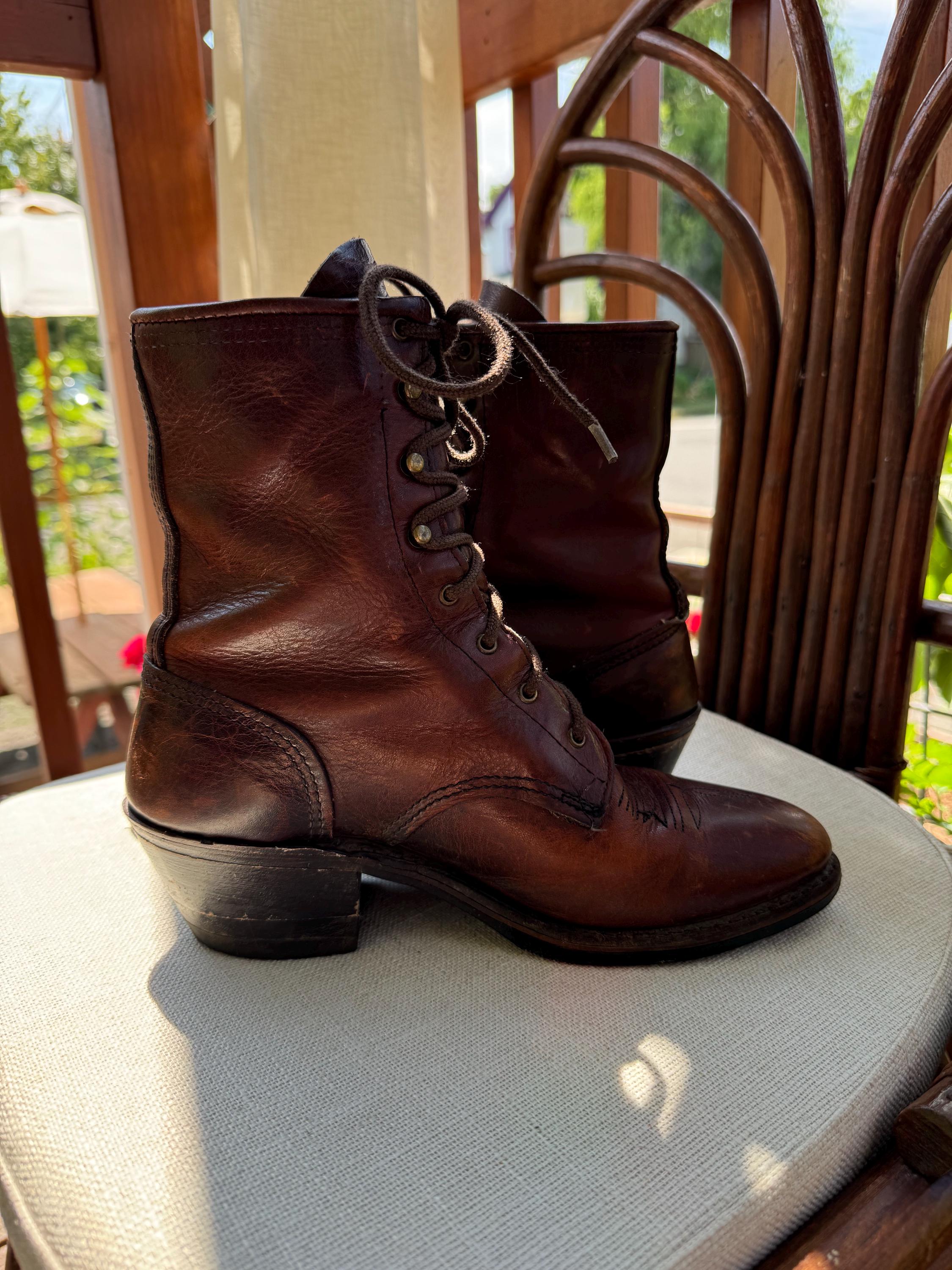 Vintage Western Roper Work Boots High Quality - Etsy