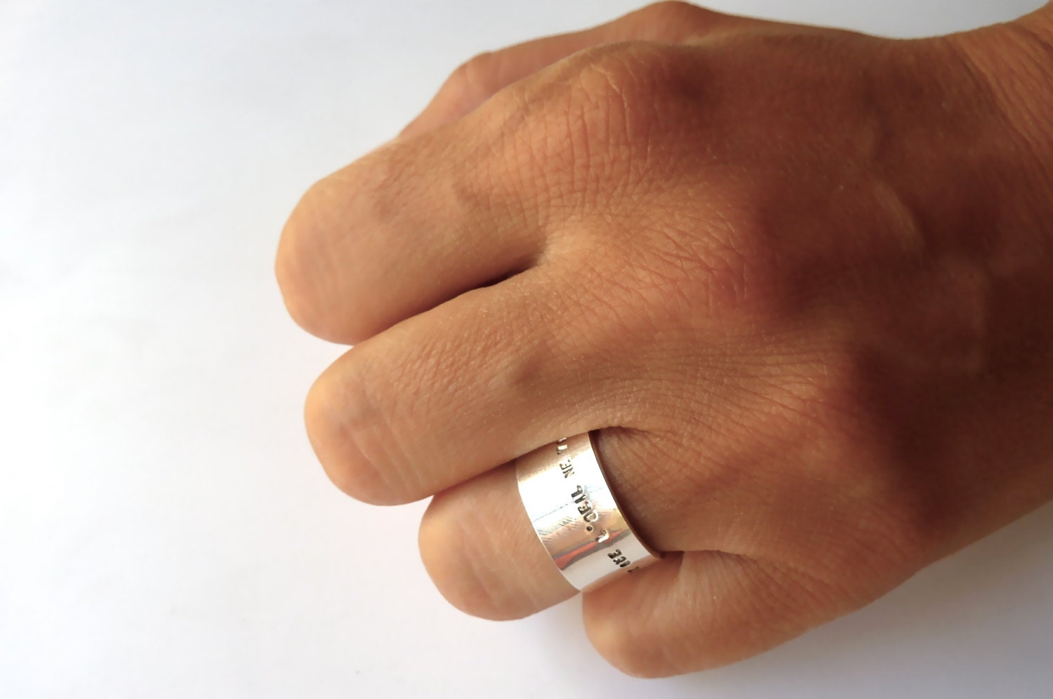 Custom Silver Cuff Ring, Adjustable - Etsy