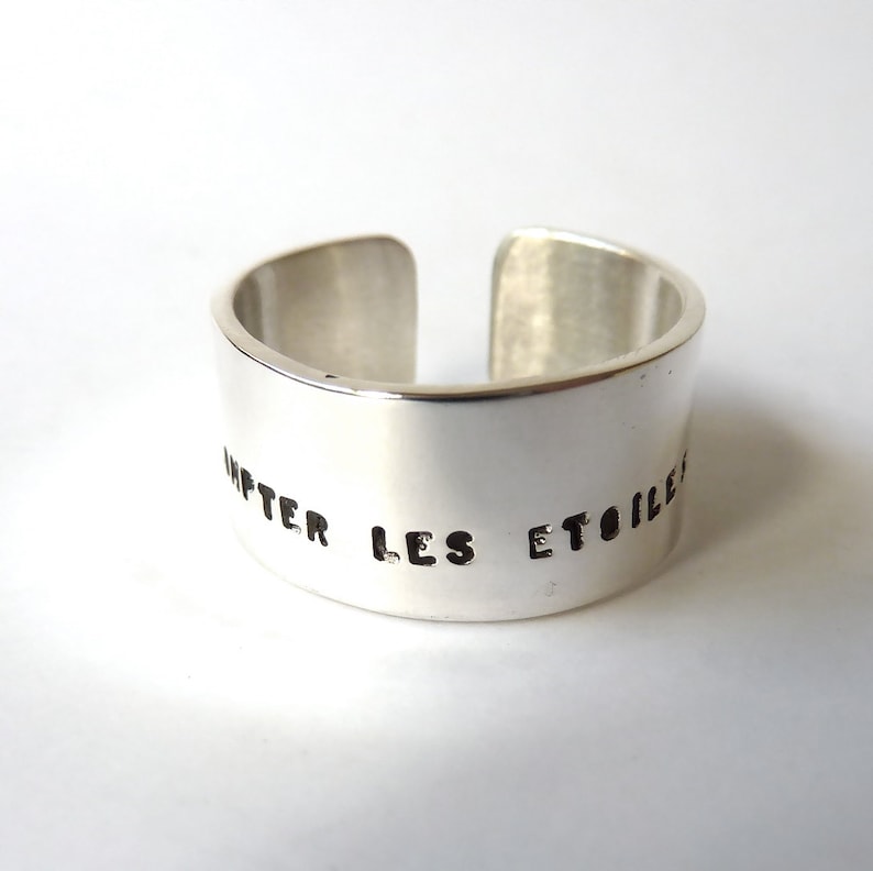 Custom Men's Silver Cuff Ring, Adjustable - Etsy