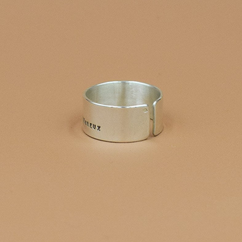 Custom Silver Cuff Ring, Adjustable - Etsy