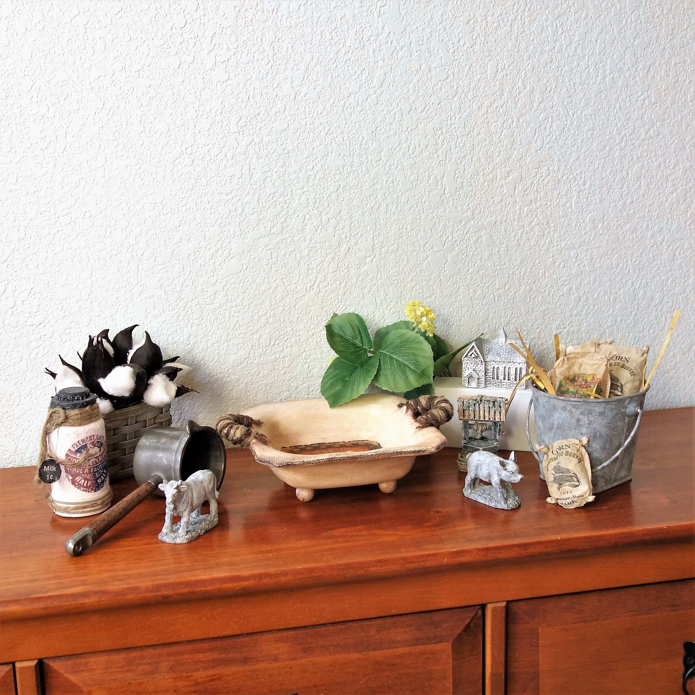 Primitive Sheep Decor, Rustic Sheep Bowl, Primitive Farmhouse Dough ...