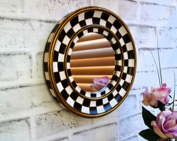 Checked Accent Mirror Checkered Wall Decor Mackenzie Inspired Checked ...