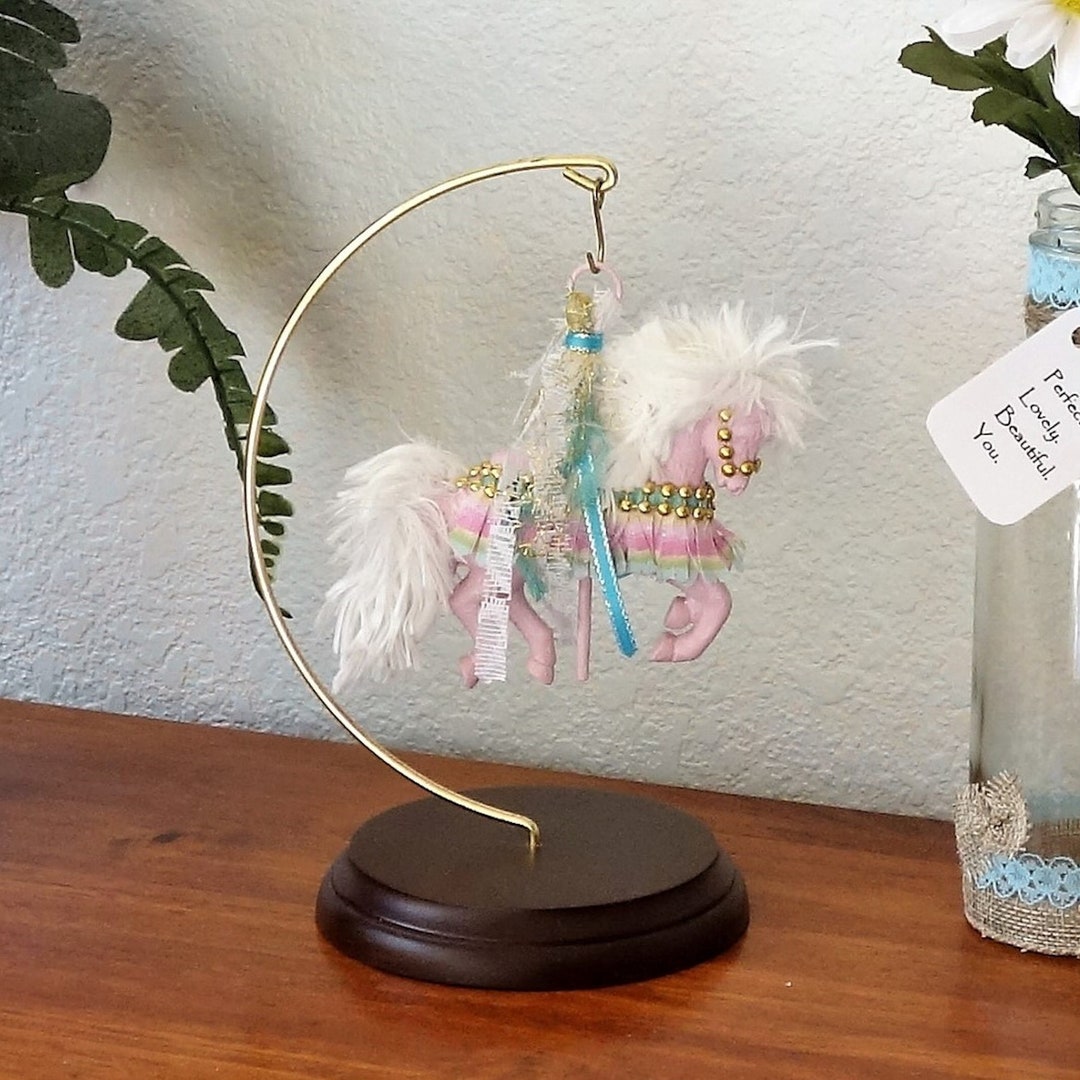 Fancy Carousel Horse With Wood Display Hanger Shabby Chic - Etsy