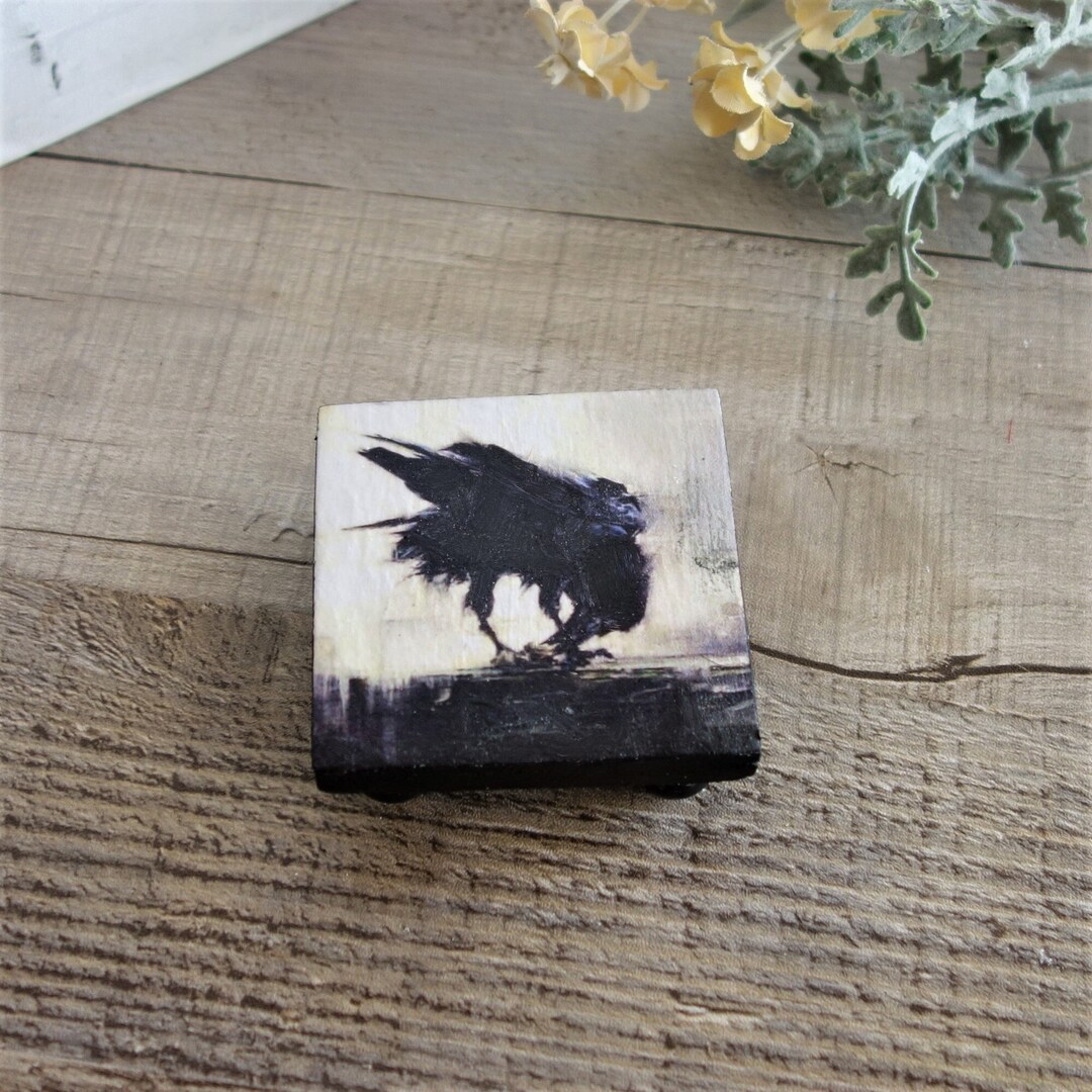 Raven Mini Riser Raven Decor Poetry the Raven Edgar Allan Poe Gift ...