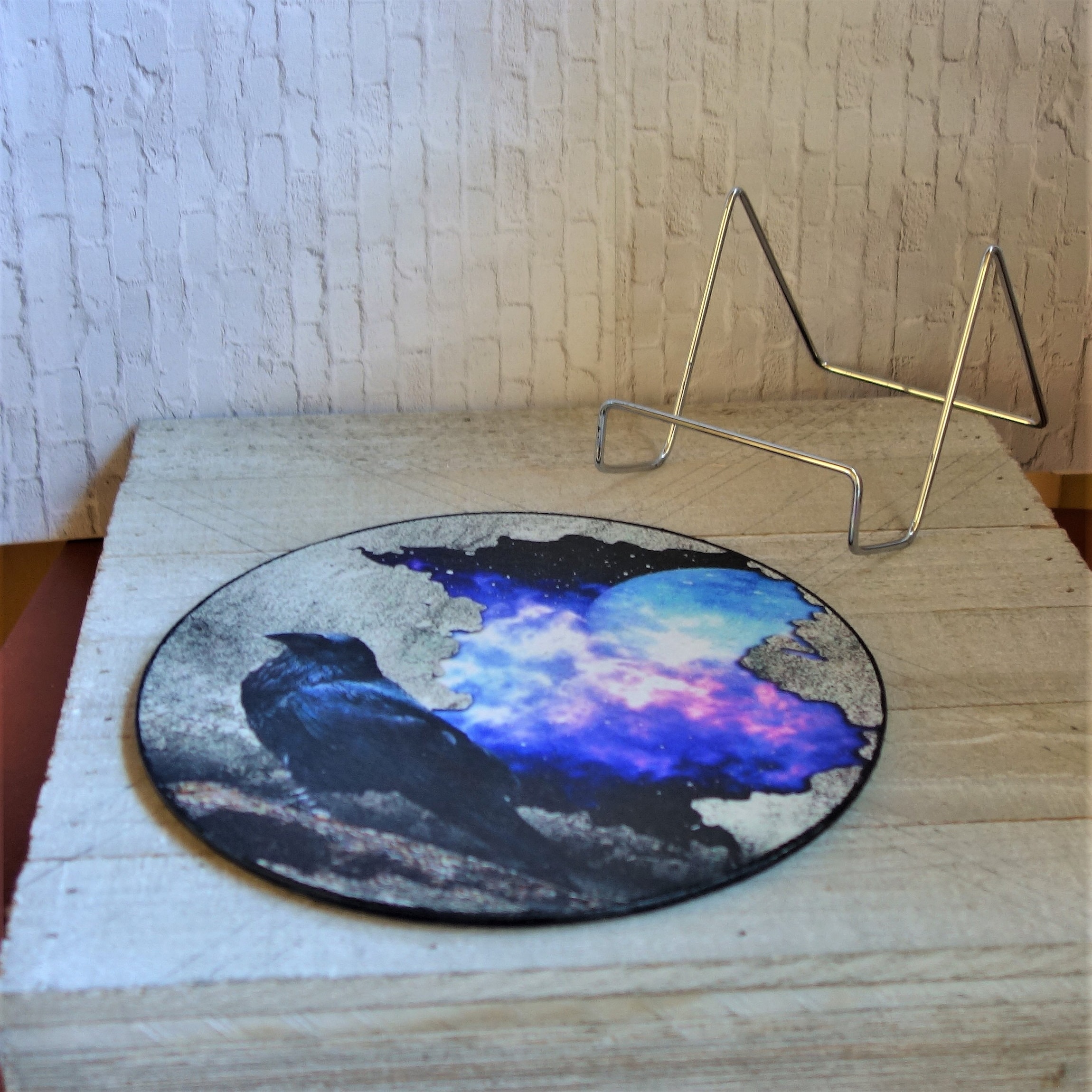 Raven Art Glass Mural Poetry the Raven Edgar Allan Poe Gift Edgar Allan ...