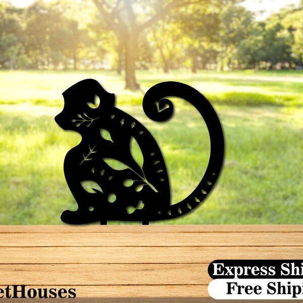 Metal Monkey Yard Art - Etsy