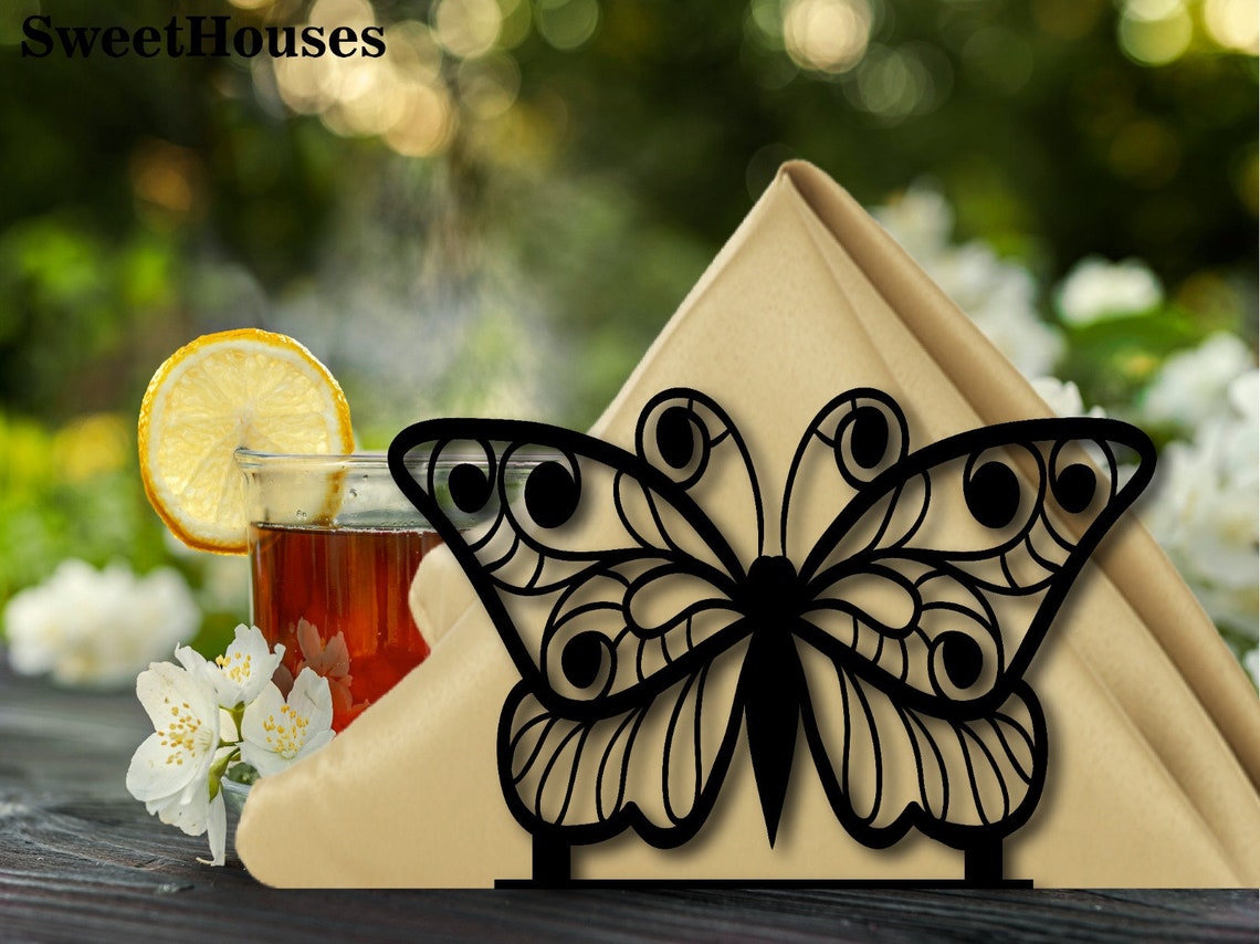 Butterfly Napkin Holder Metal Art Metal Kitchen Decor - Etsy