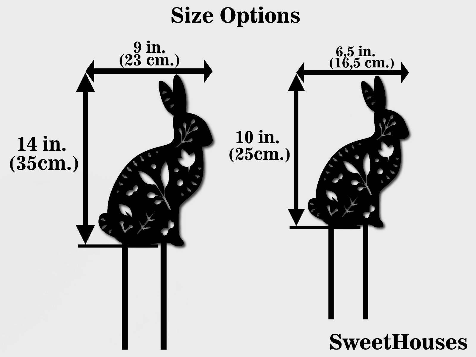 Rabbit Yard Art Garden Stake Garden Sign Metal Yard Art - Etsy