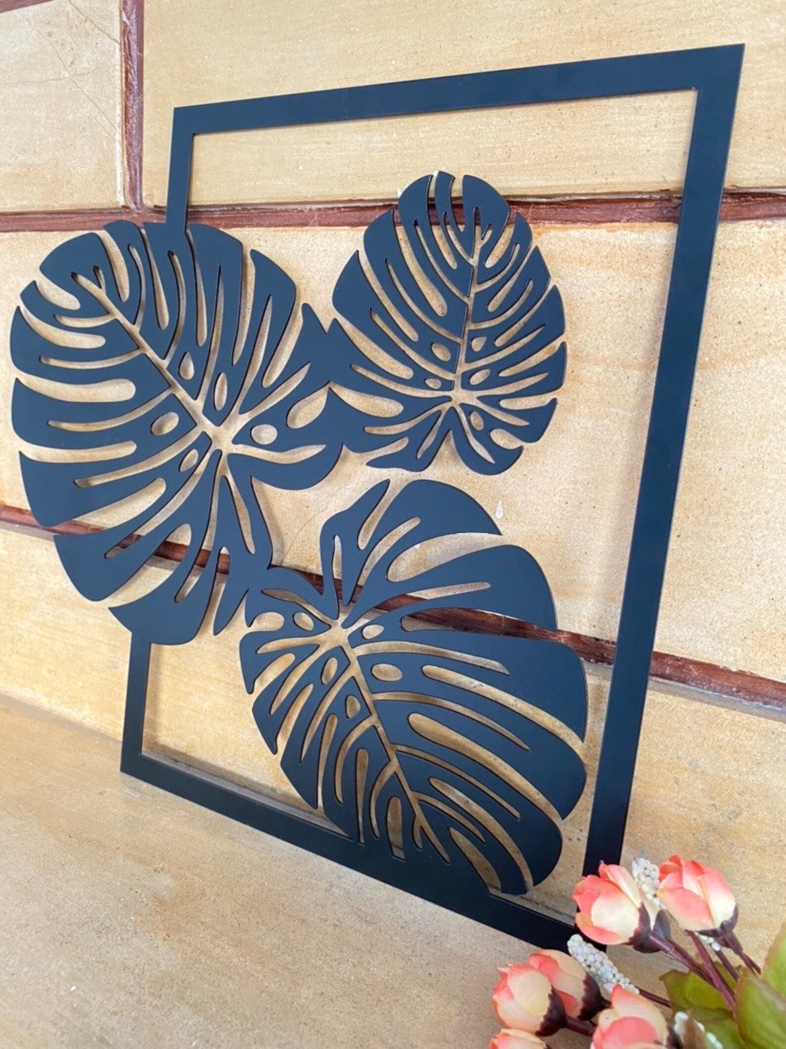 Monstera Leaf Metal Wall Decor Plants Wall Art Set Monstera - Etsy