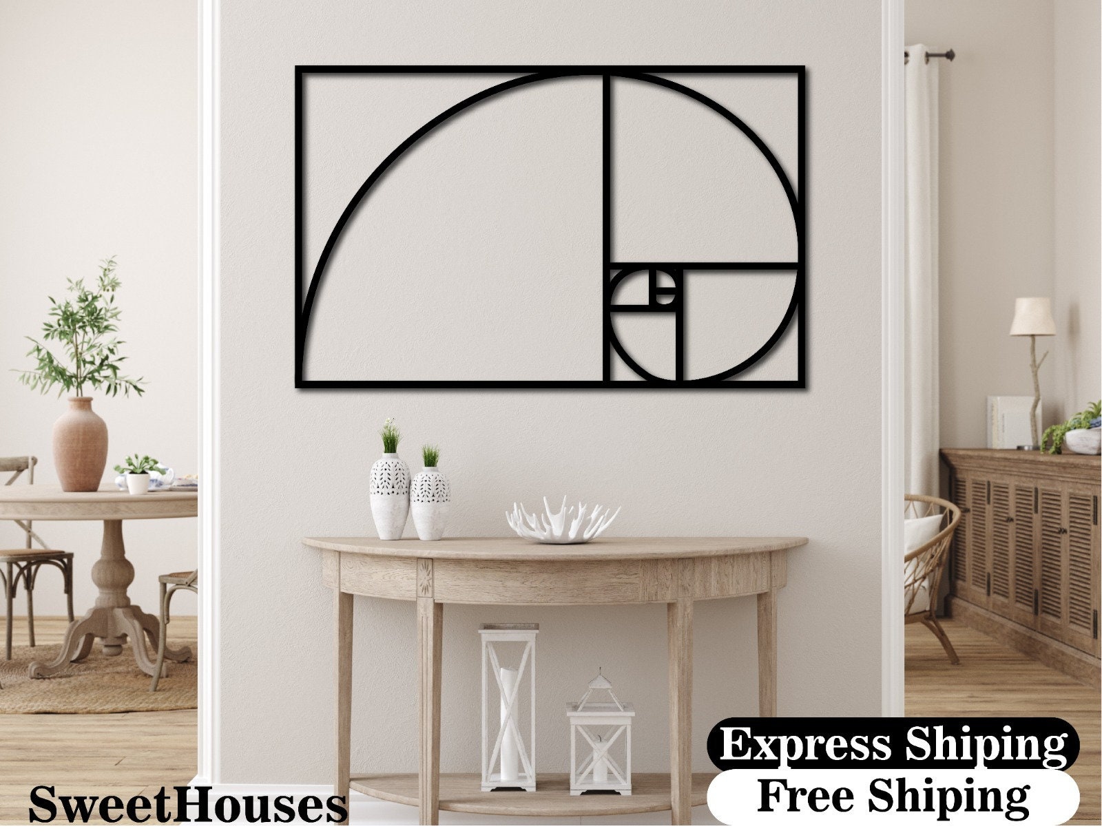 Minimalist Golden Ratio Wall Decor House Gift metal Wall - Etsy