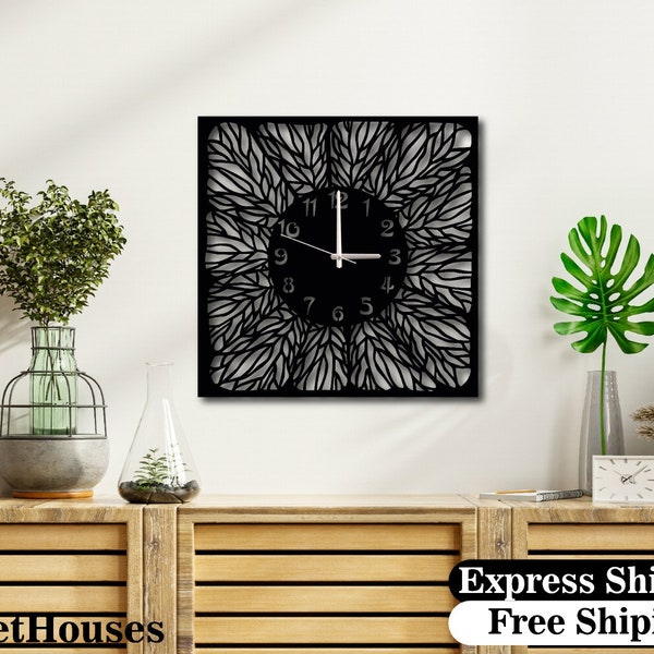 Square Wall Clock - Etsy